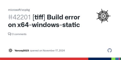 Tiff Build Error On X64 Windows Static · Issue 42201 · Microsoft