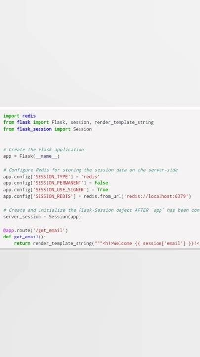 Server Side Sessions In Flask With Redis Developer Programming Flask