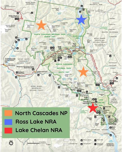 North Cascades National Park Trail Map Trails Illustrated North