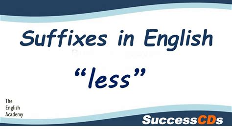 Suffix In English Less Meaning Words With Suffix Less Youtube