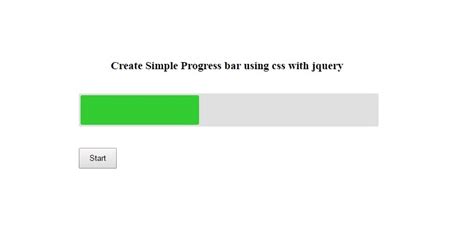 create simple progress bar using css with jquery webslesson
