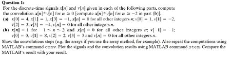 Show The Convolution Steps E G The Arrays If You Use The Array Method