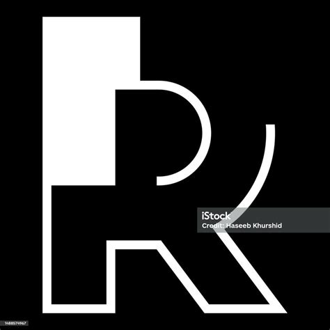 최소한의 R 로고 고급 배경에 Rr 편지의 아이콘입니다 Rr 모노그램 이니셜을 기반으로 한 로고 아이디어 전문적인 다양한 문자 기호와 배경에 R 로고 0명에 대한 스톡 벡터