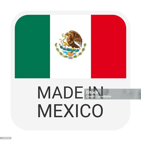 멕시코 배지 벡터로 제작되었습니다 별과 국기가있는 스티커 흰색 배경에 고립 된 표지판 개념 기호에 대한 스톡 벡터 아트 및 기타 이미지 개념 기호 고급 국기 Istock