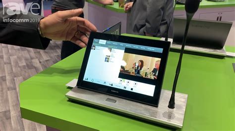 Infocomm 2019 Televic Conference Shows Unicos Tabletop Multimedia Unit