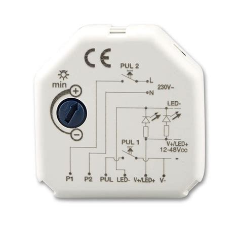 isoled 112451 universal push pwm dimmer für led spots stripes 1