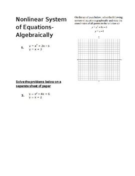 Solving Non Linear Systems By What The Hale TPT