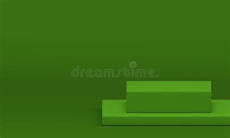 Green 3d Podium Geometric Level Foundation Win Contest Celebration Realistic Vector Illustration