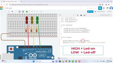 Traffic Lights Arduino Projects Tinkercad Youtube