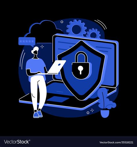 Cyber Security Software Abstract Concept Vector Image
