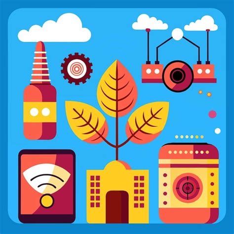 Premium Vector Technology Concept Flat Vector Style Illustration Featuring Sensors Design Elements