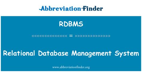 Rdbms Staat Voor Relationele Database Managementsysteem Relational Database Management System