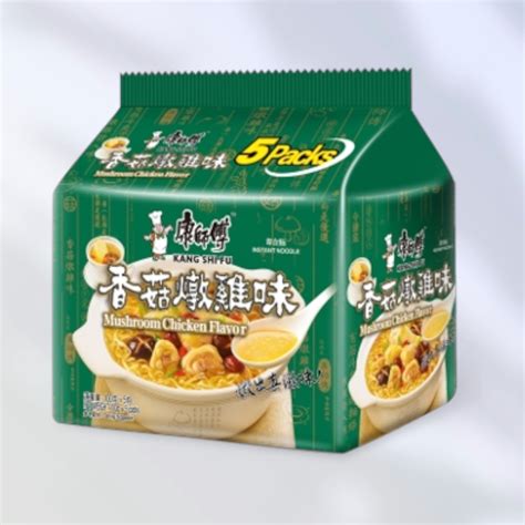 Non Halal 新鮮現貨 康师傅方便面單包五连包 红烧牛肉香菇炖鸡鲜虾鱼板面 Kang Shi Fu Instant