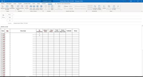 Excel Specific Columns Width Of A Mailitem Table In Outlook Using Vba