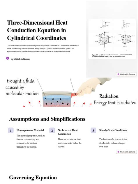 Three Dimensional Heat Conduction Equation In Cylindrical Coordinates Pdf Thermal Conduction