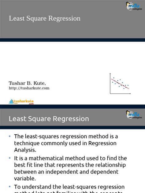 Least Square Regression Pdf Least Squares Regression Analysis