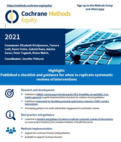 In The Spotlight Equity Methods Group Cochrane Methods