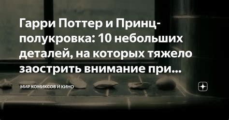 Гарри Поттер и Принц полукровка 10 небольших деталей на которых тяжело заострить внимание при