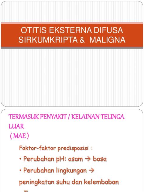 Otitis Eksterna Difusa Dan Maligna Pdf