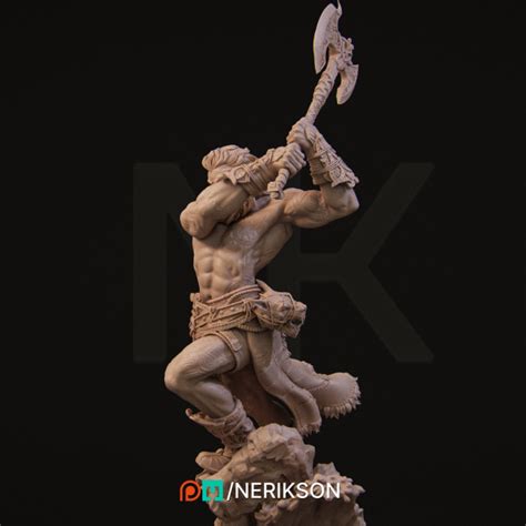 3d Printable Ivar The Runic Warrior Presupported By Nerikson