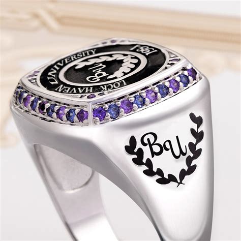 Personalized Engraving University Graduation Signet Ring Custom