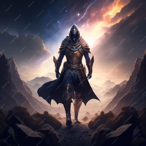 Premium Ai Image Asassin Warrior Character With Galaxy Background For