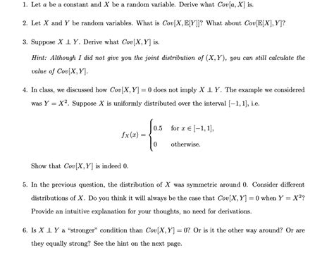Solved Let X And Y Be Random Variables What Is Chegg