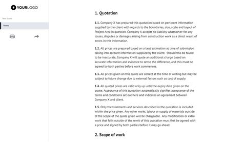 Labour Supply Quotation Sample PDF Template