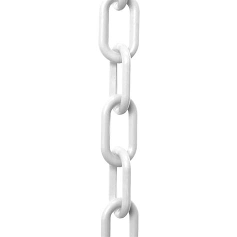 Mr Chain 2 In 8 X 51 Mm X 10 Ft White Plastic Chain 50001 10