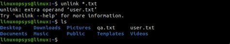 Unlink Command In Linux