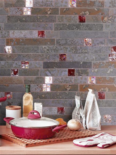 Slate Backsplash Tile Rustic Look Natural Slate Tile