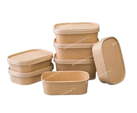 Paper Rectangle Container Biodegradable Food Containers Custom Factory