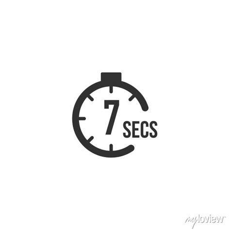 7 Seconds Countdown Timer Icon Set Time Interval Icons Stopwatch • Wall Stickers Horologe