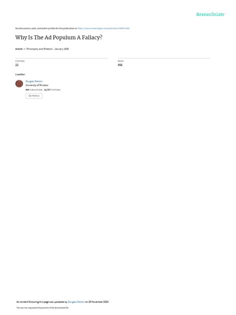 Why Is Ad Populum A Fallacy Pdf Fallacy Logic