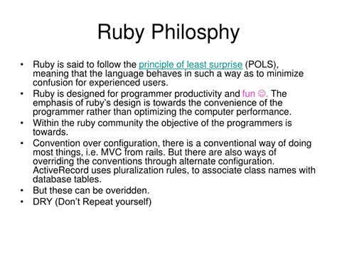 Ppt The Ruby Programming Language Powerpoint Presentation Free