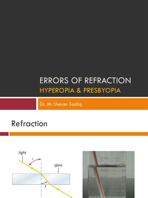 Understanding Refractive Errors Hyperopia Presbyopia And
