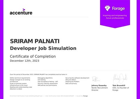 Sriram Palnati On Linkedin Accenture Accentureindia Forage Developer