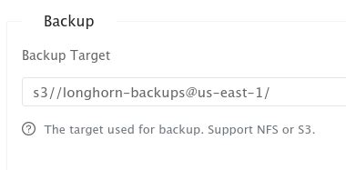 Display Issue S3 Backup Target Issue 892 Longhorn Longhorn GitHub