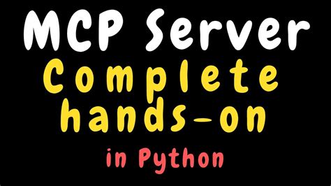 Lets Build A Mcp Server From Scratch Complete Hands On End To End