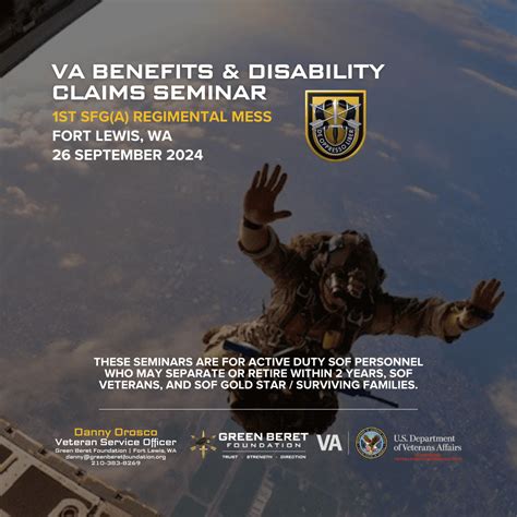 1st Sfg A Va Benefits And Disability Claims Seminar Green Beret