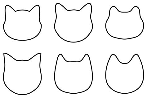 Cat Head Outline Printable