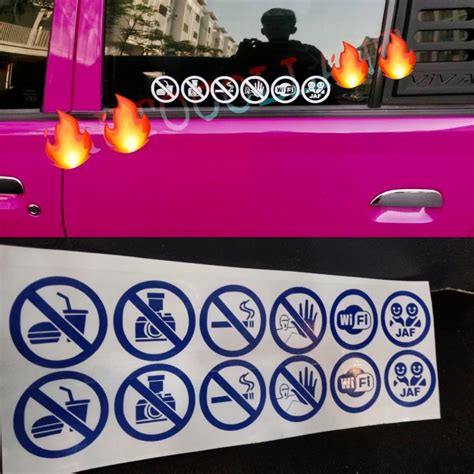 Sticker Amaran Bulat 1 Set Cermin Kiri Dan Kanan Cutting Original Readystock ‼️🔥 Shopee Malaysia