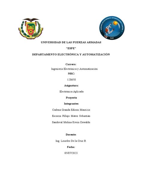 Informe De Proyecto Integrador Del Segundo Parcial Parcial Pdf