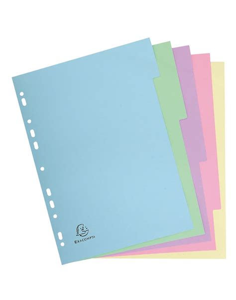 Разделител 5 цвята еко картон 170 г м2 Forever А4