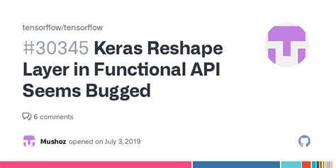 Keras Reshape Layer In Functional API Seems Bugged Issue Tensorflow Tensorflow GitHub