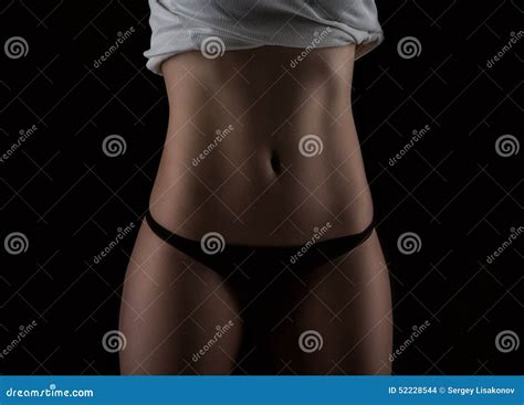 Slim Fit Woman Body Muscled Abdomen Sportswear Stock Photo Image Of Muscular Sport
