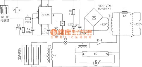 紫外线灯电源电路图 紫外线灯管接线图 紫外线灯安装图 大山谷图库