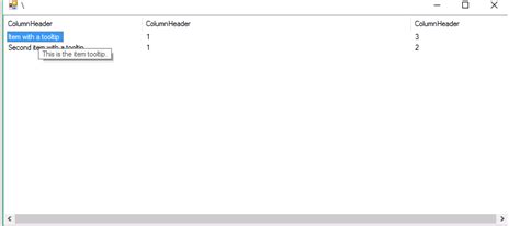 C Error In Setting Tooltip Of Listbox Items Stack Overflow