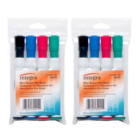 Dry Erase Marker Chisel Tip Set Of