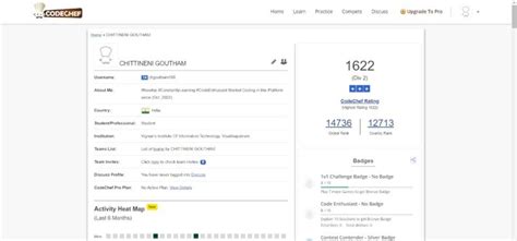 goutham babu chittineni on linkedin codechef codingjourney 3starcoder passionincode